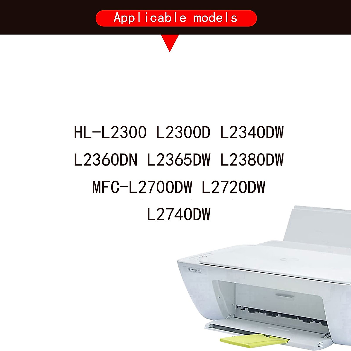 TN2360 Toner Cartridge is Applicable to for Brother HL-L2300 L2300D L234ODW L2360DN L2365DW L2380DW MFC-L270ODW L272ODW L274ODW DCP-L250OD L2520DW L256ODW Model Black*2
