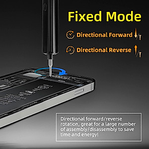 SEQURE ES666 Electric Screwdriver Set Cordless Rechargeable Screwdriver Auto/Sensor/Fixed Mode Precision Power Screwdriver with 30 Magnetic Bits 7 Torque Gears Max 2.2N.m Repair Tool for Electronics