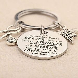 Physicians Assistant Gifts PA Keychain Physician Assistant Graduation Gift PA Student Inspiration Gifts You are Braver Stronger Smarter Than You Think (keychain PA)