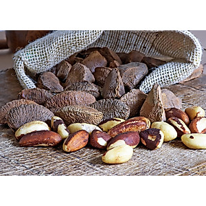 Food to Live Organic Dry Roasted Brazil Nuts with Himalayan Salt, 1 Pound Non-GMO, Oven Roasted, Lightly Salted, No Oil Added, Whole. Vegan, Kosher. High in Protein and Selenium. Keto-Friendly Snack