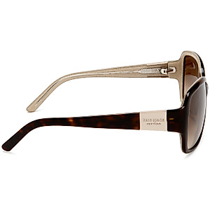 Kate Spade New York Women's Lulu Rectangular Sunglasses, Tortoise Gold Frame/Brown Gradient Lens, 54 mm