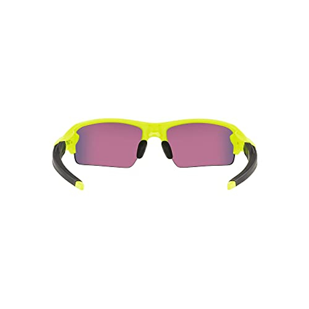 Oakley Men's OO9271 Flak 2.0 Low Bridge Fit Rectangular Sunglasses, Neon Yellow/Prizm Road, 61 mm