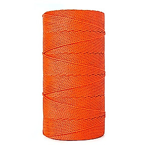 HONGDA Mason Line, 1000 Feet #18 Braided Nylon Mason line String Perfect for Masonry Jobs and for The Layout of General Construction, Gardening, DIY Project, Fluorescent Orange
