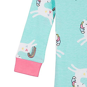 Gerber Baby Girls' 2-Pack Footed Pajamas, Unicorns Pink, 18 Months