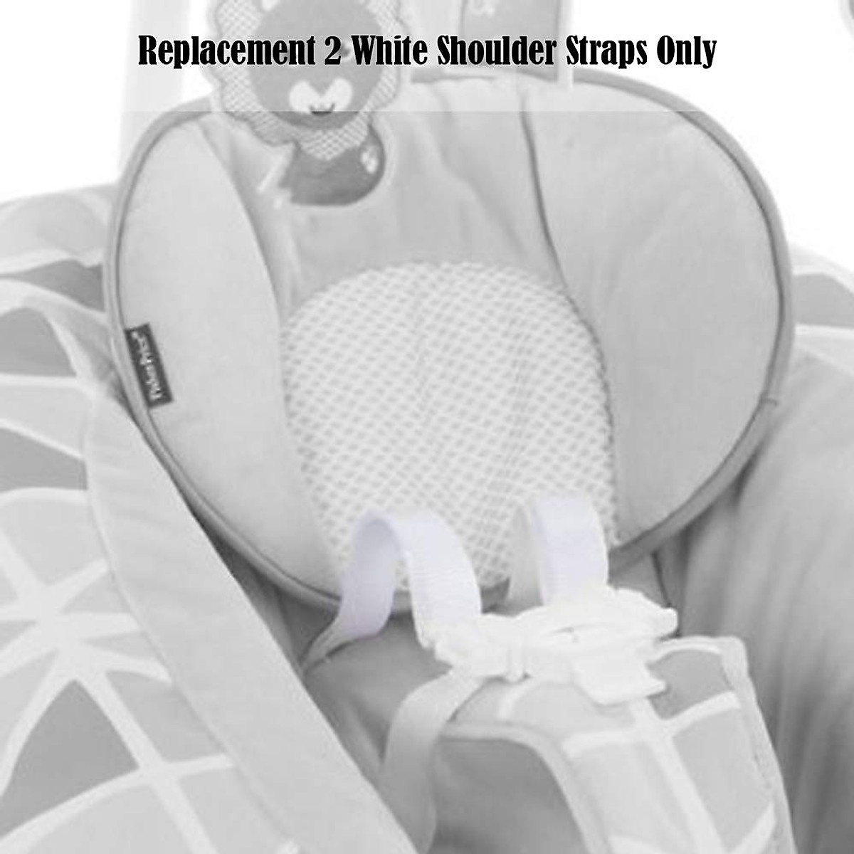 Replacement Parts for Fisher-Price Cradle 'n Swing - FHW45 - Replacement 2 White Shoulder Straps
