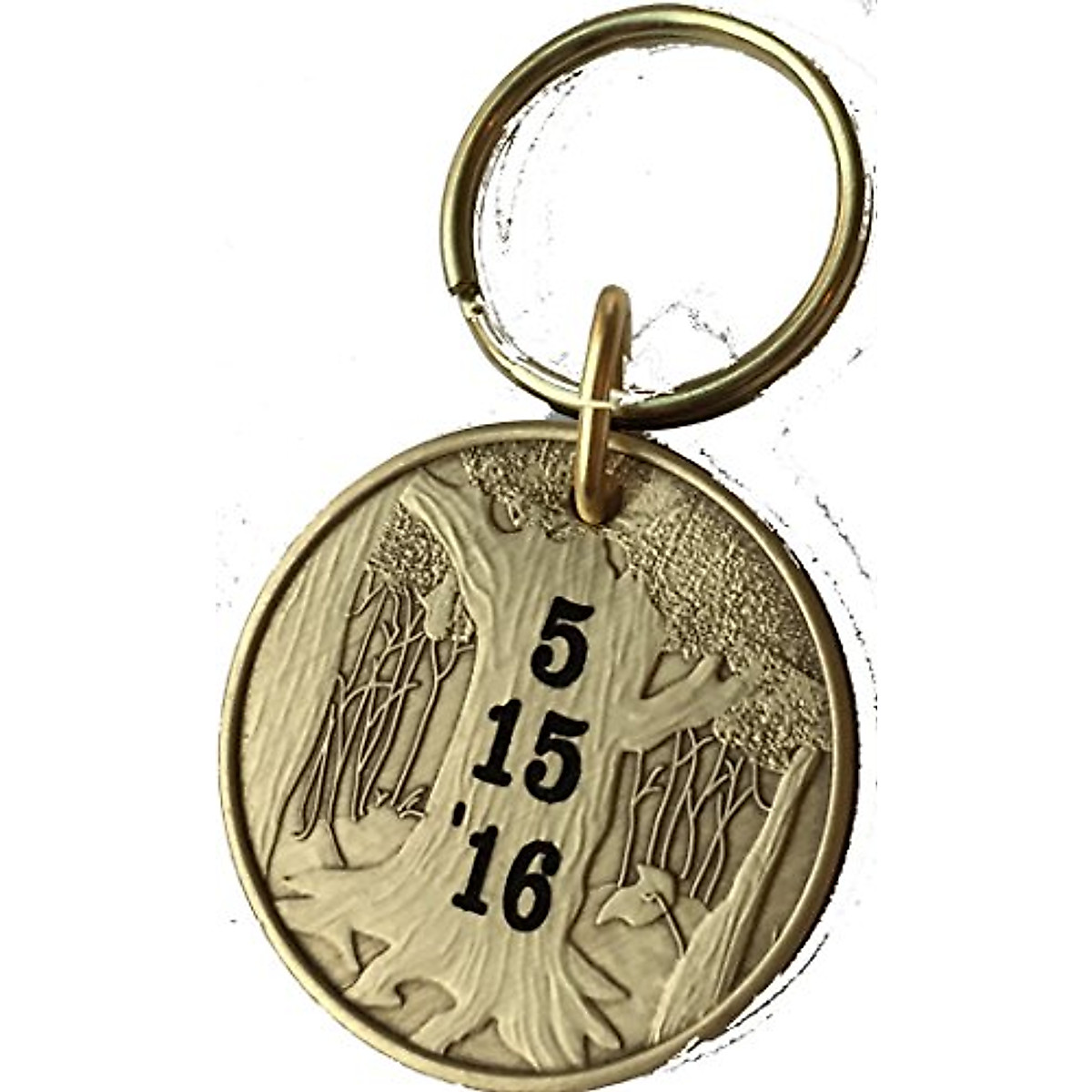 Engraved Sobriety Date Keychain Personalized This Day My New Life Began Medallion