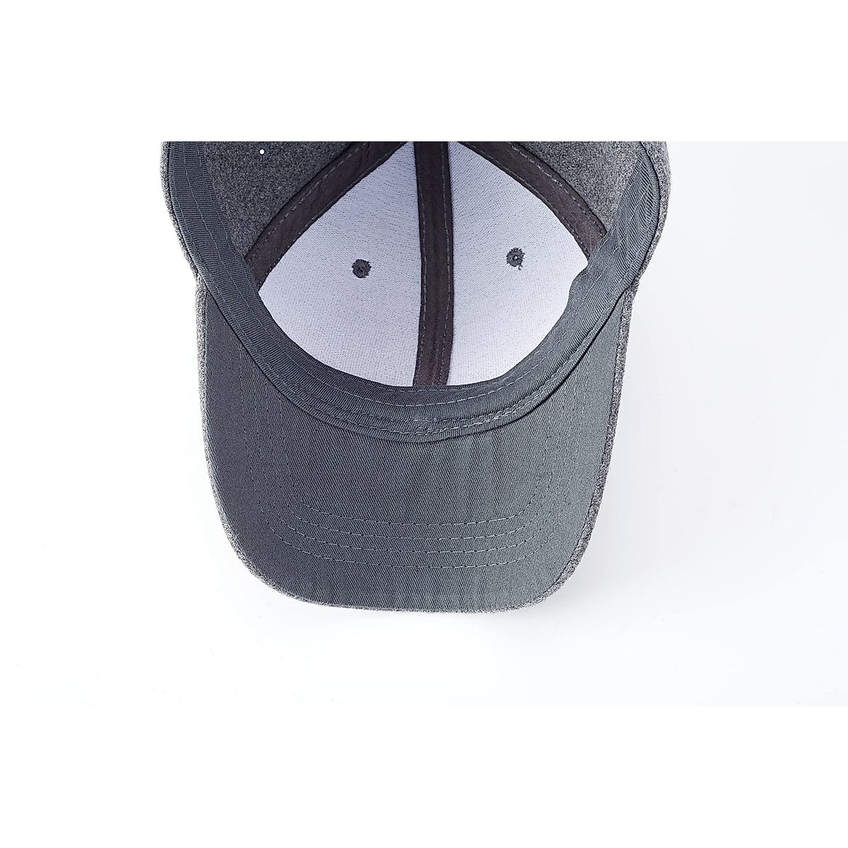 Woolen Baseball Cap Hat Soft-Structured Winter Ball Cap Adjustable Warm Hat Winter Cold Resistant Hat (Light Gray)