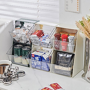 Tea Bags Storage Holder Dustproof Milk Tea Bag Organizer Rack Detachable Storage Box Divided Storage Bins Tea Bag Holder Organizer