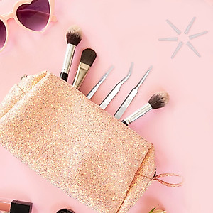 FVVMEED 30 Pieces Tweezer Covers Grafting Eyelashes Tips Covers Transparent Plastic Protective Case to Protect Stainless Steel Straight Elbow Tweezers Cleaning Non-slip Eyelashes Auxiliary Tools