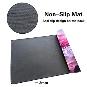 SIXTORE Premium Board Game 24x14in TCG Playmat Compatible for OCG CCG RPG MTG Play Mats,Mousepad Desk Mat (Pink Sakura)