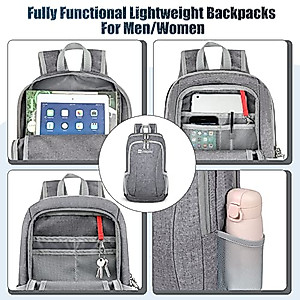 ZOMAKE 10L Ultra Lightweight Backpack:10L Hiking Backpacks - Small Light Weight Back Pack Outdoor Hiking Day Pack for Women Men (Grey)