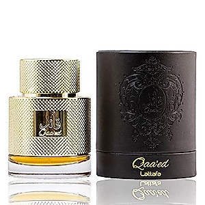 Lattafa Perfumes Qaa'ed Unisex EDP - 100ML (3.4 oz) | Oriental Alchemy | Opens with energizing oud fragrance with oriental notes, it's the perfume you can fall in love with the first smell