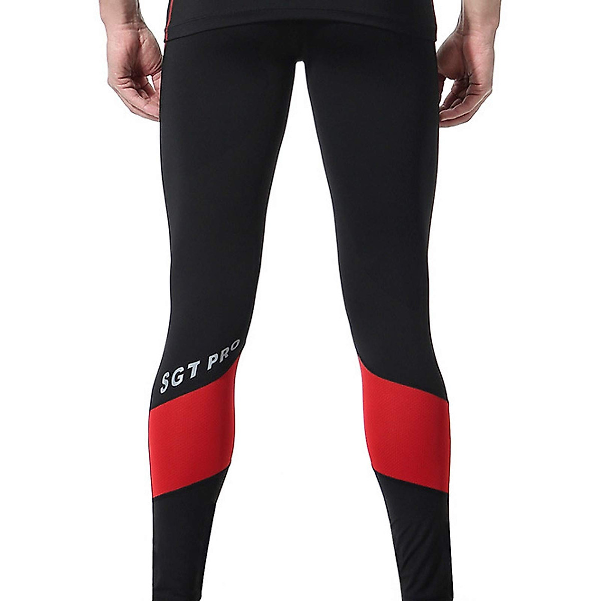 Mens Summer Fitness Patchwork Bodybuilding Skin Tight-drying Long Sports Pants 1208