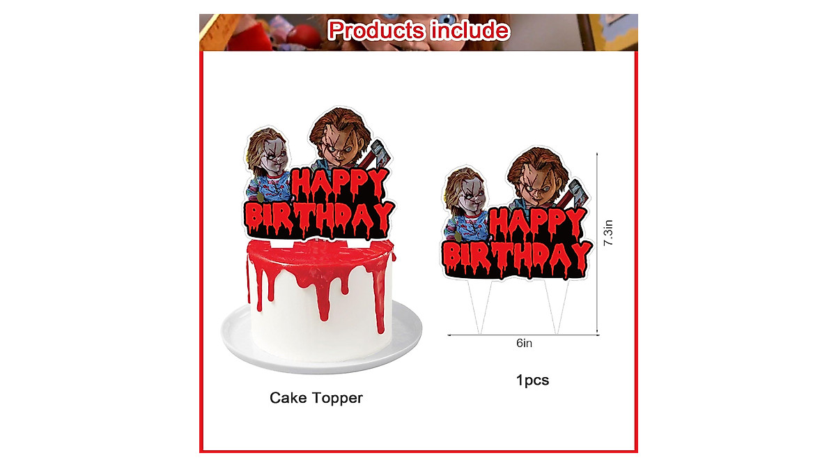 Chucky Cupcake Toppers – Perfect Horror Party Decor