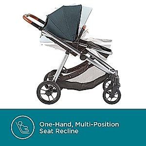 Contours Legacy Convertible Stroller, Single-to-Double Design, Reversible Seats, UPF 50 Sun Canopy, Height Adjustable Handle, 5-Point Safety Harness, Plenty of Storage - Washed Teal