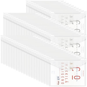 EOOUT 50pcs Plastic Envelopes with Button Snap Closure, Clear Plastic Poly Envelope, Folders for Documents, Waterproof Plastic File Folder, Letter Size, A4 Size, for School and Office Supplies