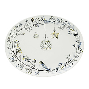 Fitz and Floyd Noel Noir Holiday Platter, 16-Inch, Mulitcolored