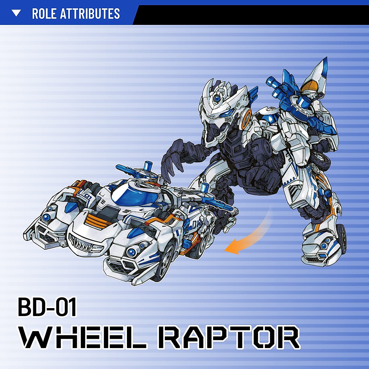 52TOYS BEASTDRIVE Wheel Raptor Deformation Toys Action Figure, Converting Toys in Vehicle and Beast, Perfect Birthday Party Gift for Teens and Adults