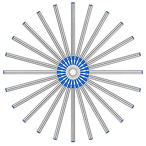 HeTaoCat Gel Rollerball Pen Refills, Roller Ball Fine Point 0.5mm, Black Ink Refill Pack of 5 - Replaceable Ballpoint Pen Refills Medium Point (Blue)