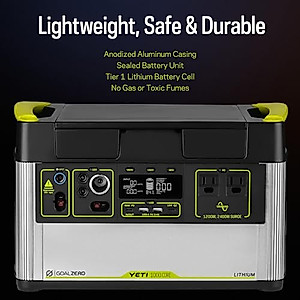 Goal Zero Yeti 1000 Core Portable Power Station, 1,000 W, Solar-Powered Generator (Solar Panel Not Included), USB-A/USB-C Ports and AC Outlets, Power for Camping (Yeti 1000 Core + Boulder 200BC)