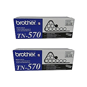 Brother TN570 (TN-570) High Yield Black Toner Cartridge 2-Pack