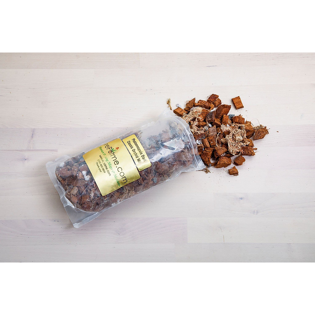 rePotme Orchid Potting Mix, Phalaenopsis Dark Classic Orchid Mix (Mini Bag) - Hand Blended in The USA