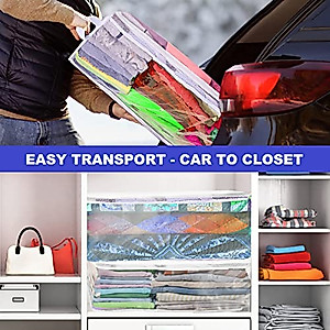 Jumbo Size Clear Flexible Zipper Storage Bags Organizer, for Clothes, Bedding, Quilts, Blankets, Flexible Thick Plastic Totes for Easy and Convenient Storage, Travel, Underbed, Closet Organization, X-Large Huge 22 Gallon (Pack of 4) (22 Gallon)