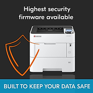 Kyocera ECOSYS PA5500x Monochrome Laser Printer, 57 ppm, 600 x 600 dpi and Up to Fine 1200 dpi, 600 Sheet Tray, 100 Sheet MPT, Duplex, 5 Line LCD w/Hard Key Panel, Gigabit Ethernet, USB, 512 MB