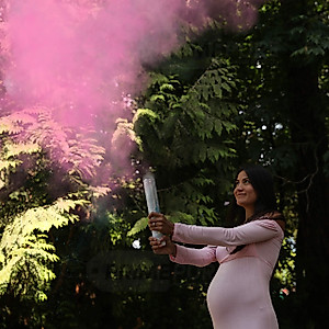 Premium Gender Reveal Confetti Cannon - Set of 2 - Biodegradable Powder in Pink or Blue for Girl or Boy | Gender Reveal Powder Cannon, Gender Reveal Decorations, Baby Gender Reveal Smoke Bomb, Poppers