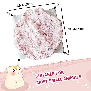 Guinea Pig Hanging Tunnel Hammocks - HOMEYA 2 PCS Luminous Small Animal Pet Hideout Bunkbed Cage Cave Toys for Hamster Squirrel Ferret Hedgehog Chinchilla - Cage Accessories