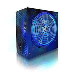 Smartbuy 1000W LED Fan Silent PC ATX Power Supply PSU SATA 12V PCI-E w/Auto Fan Speed Control w/Multi-Function Protection (Blue LED)