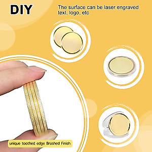 10Pcs Brass Laser Engraving Blanks Challenge Coin Blanks 40mm Diameter with Acrylic Protection Box for Personalized DIY Gift for Birthday Holidays Travel Commemorative Collection