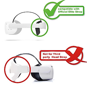 co2CREA Hard Travel Case Replacement for Oculus Meta Quest 2 Advanced All-in-one Virtual Reality Headset for Quest 2 Elite Strap (Black Case + Inside Blue)