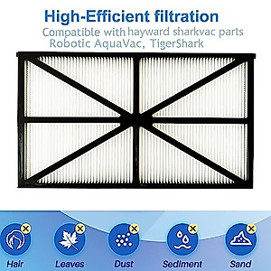 4 Pack for Hayward Sharkvac Filters RCX70101PAK2 Filters Replacement Pool Filter Cartridges Compatible with Hayward Robotic in-ground Pool Cleaners AquaVac, TigerShark and SharkVac Pool Cleaners