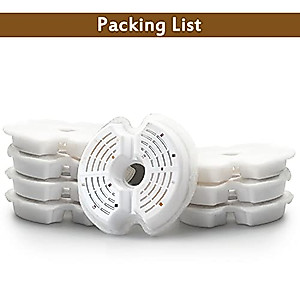 Cat Water Fountain Filter, Multiple Filtration Pet Water Fountain Replacement Filter,8 or 12 Packs of Cotton Activated Carbon Cat Fountain Filter(Filter 8 Pack)