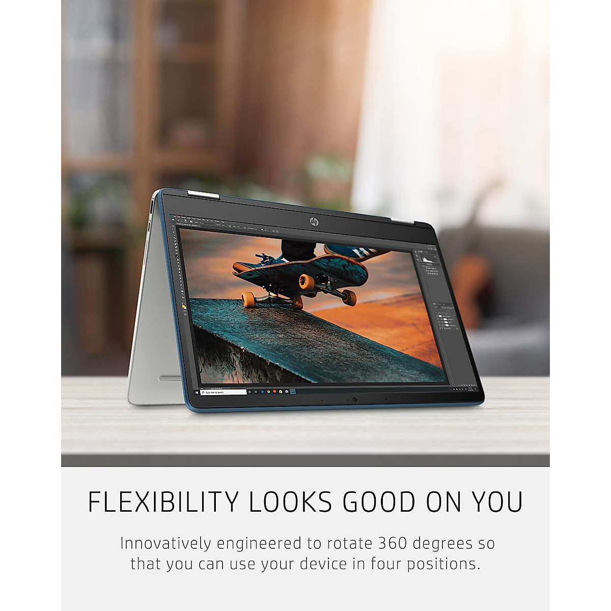 HP Chromebook 360 14a 2-in-1 Laptop, Intel Celeron Processor, 4 GB RAM, 32 GB eMMC, 14” HD (1366 x 768) Chrome OS, Webcam & Dual Mics, Work & Play with Long Battery Life (14a-ca0060nr, 2021)