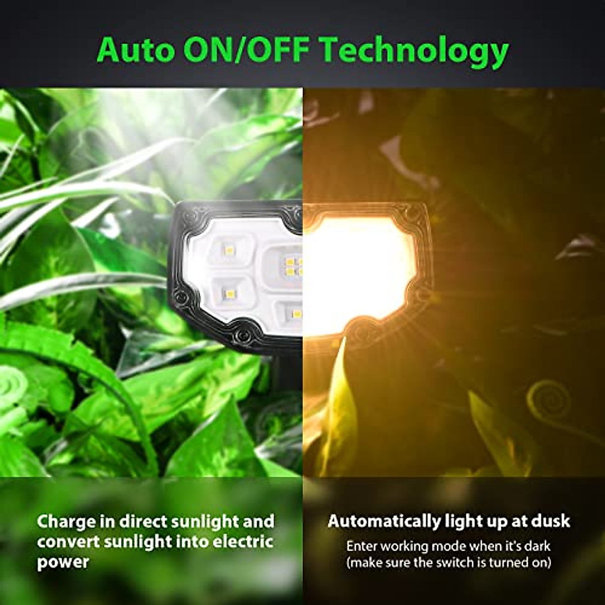AloftSun Solar Spotlight, IP68 Waterproof Solar Outdoor Lights, 6500K/ 700LM Solar Landscape Lights for Yard Garden Pathway, Auto ON/Off, Dusk to Dawn, 2 Brightness Modes-2 Pack