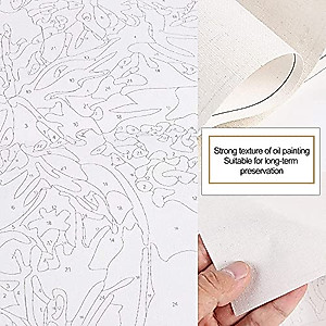 CAYUDEN Paint by Numbers for Adults, 16 x 20 Acrylic Paint by Numbers for Adults Beginner Kids Numbers Painting Kit with 3 Brushes Castle Night Watercolor Paints Adult Paint by Numbers Kits Canvas