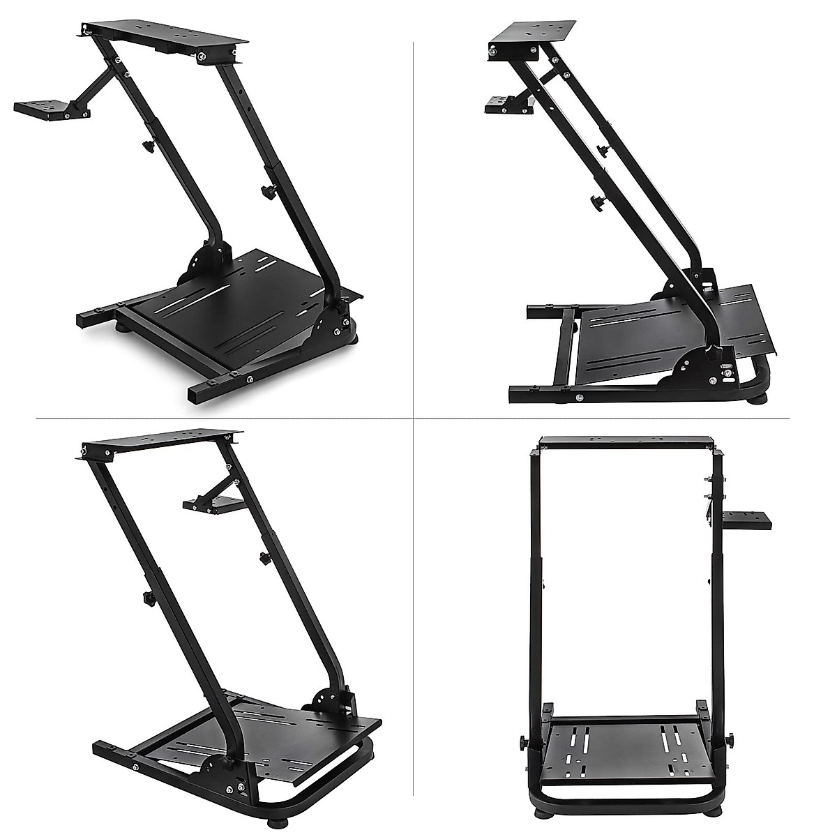 Mrolife G920 Racing Wheel Stand Height Adjustable Racing Stand for Gaming,Driving Simulator Cockpit Compatible with Logitech G25, G27, G29, G920 Gaming Cockpit (Racing Steering Wheel Stand), Black