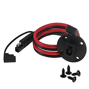 Yeebline 10 AWG SAE Cable Connector, SAE Socket Chassis Wire, 60cm SAE to SAE 2 Pin Quick Disconnect with Cap Power Automotive Panel Extension Cable for Solar Panels (SAE-SAE)