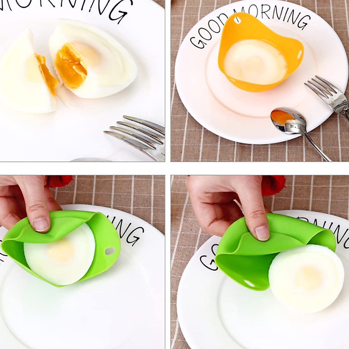 6 Pcs Egg Poacher,Poached Egg Maker,Non-Stick Poached Eggs Cups,for delicious poached eggs