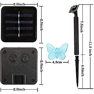 Joyathome Outdoor Solar String Lights Butterfly Decorative Fairy Lights, 17.7ft 36 Led Solar Butterfly Lights Outdoor Waterproof Garden Lights for Home Yard Outdoor Decoration (Cool White)