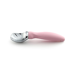 Spring Chef Ice Cream Scoop with Soft Grip Handle, Professional Heavy Duty Sturdy Scooper, Premium Kitchen Tool for Cookie Dough, Gelato, Sorbet, Pink Lemonade