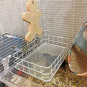 WOLEDOE Rat Cage Platform, All-Metal Basket Chew-Proof Design, Chinchilla Toys and Cage Accessories Ledge Ramp fit Ferret, Guinea Pig, Sugar Glider