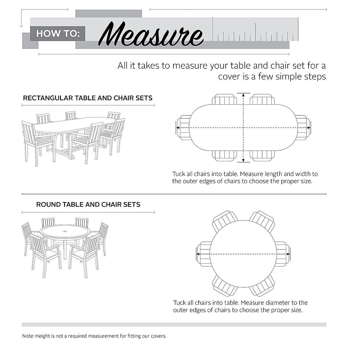 Classic Accessories Veranda Water-Resistant 94 Inch Tall Round Patio Table & Chair Set Cover, Outdoor Table Cover