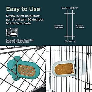 Diggs Groov Dog Training Toy I Puppy Training Aid I Crate Training Aids for Puppies I Attaches to Crate I Reduces Anxiety I Dog Treat Dispenser I Dog Kennel Toys I Navy