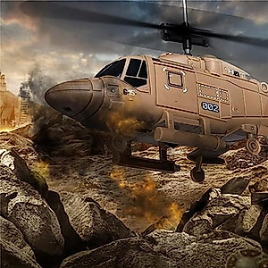 Electric Remote Control Helicopter, 3.5 Channels RC Drone Helicopter Toys, 2.4GHz Wireless Remote Control Helicopters, One Key Take Off/Landing, LED Light Night, Flying Toys for Kids Beginners (Black)