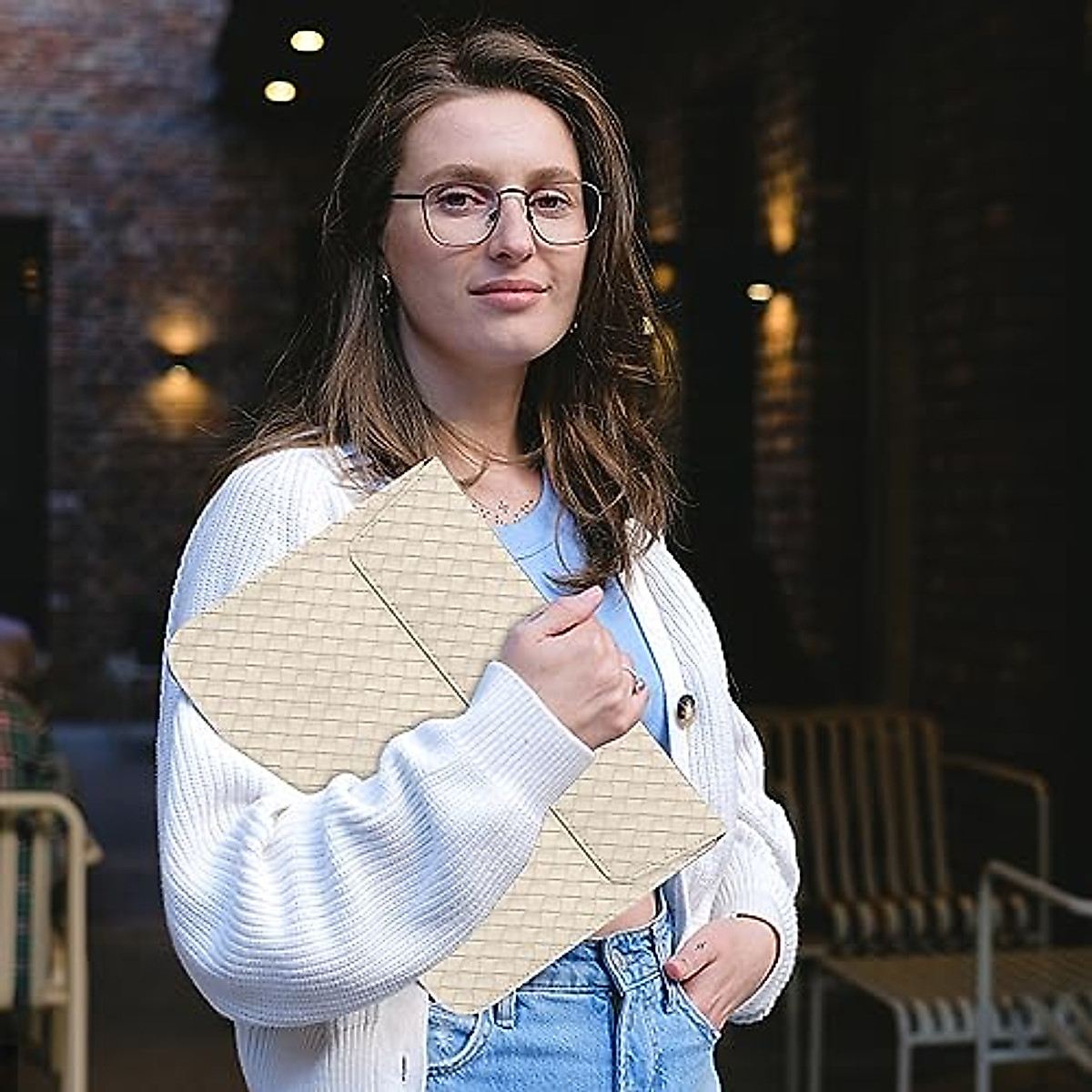 Miwasion Woven Fabric Laptop Sleeve Bag 13-13.6 inch,Compatible with Air 13 inch M2 2022 A2681 M1 A2337 A2179 A1932/Pro 13