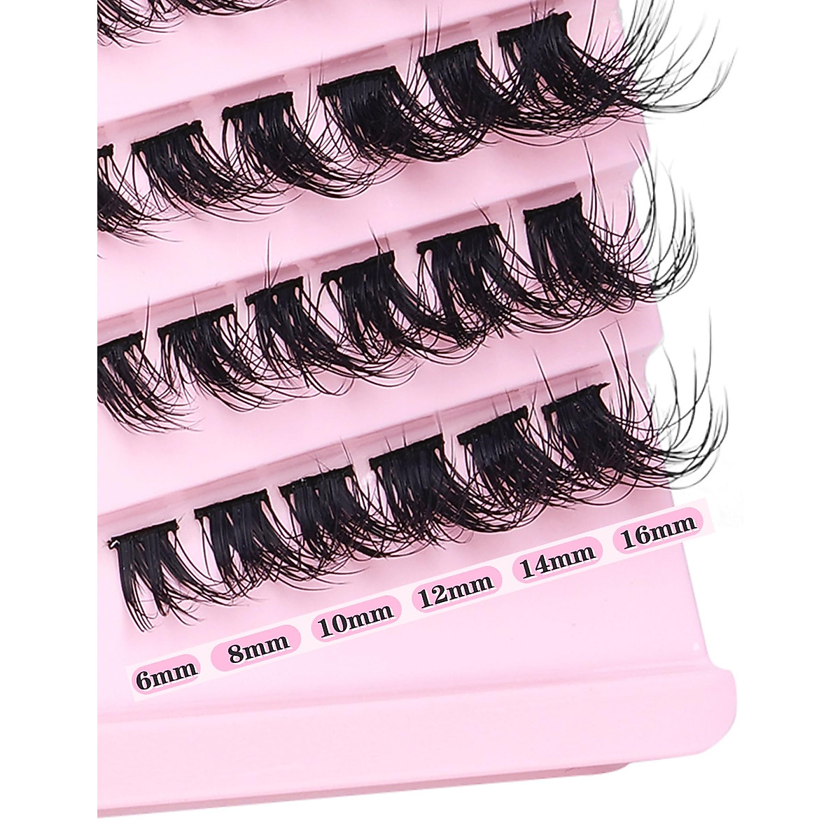 DIY Lash Extension Kit Fluffy Flat Lash Clusters with Kit Lash Bond and Seal and Cluster Eyelashes Applicator Tool D Curl Eyelash Extension Kit Individual Lashes Cluster by FANXITON