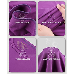 WEERTI Thermal Underwear for Women Long Johns with Fleece Lined, Base Layer Women Cold Weather Top Bottom Purple